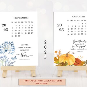 Bible Verse Calendar Desk Calendar 2025 Calendar Printable Monthly ...
