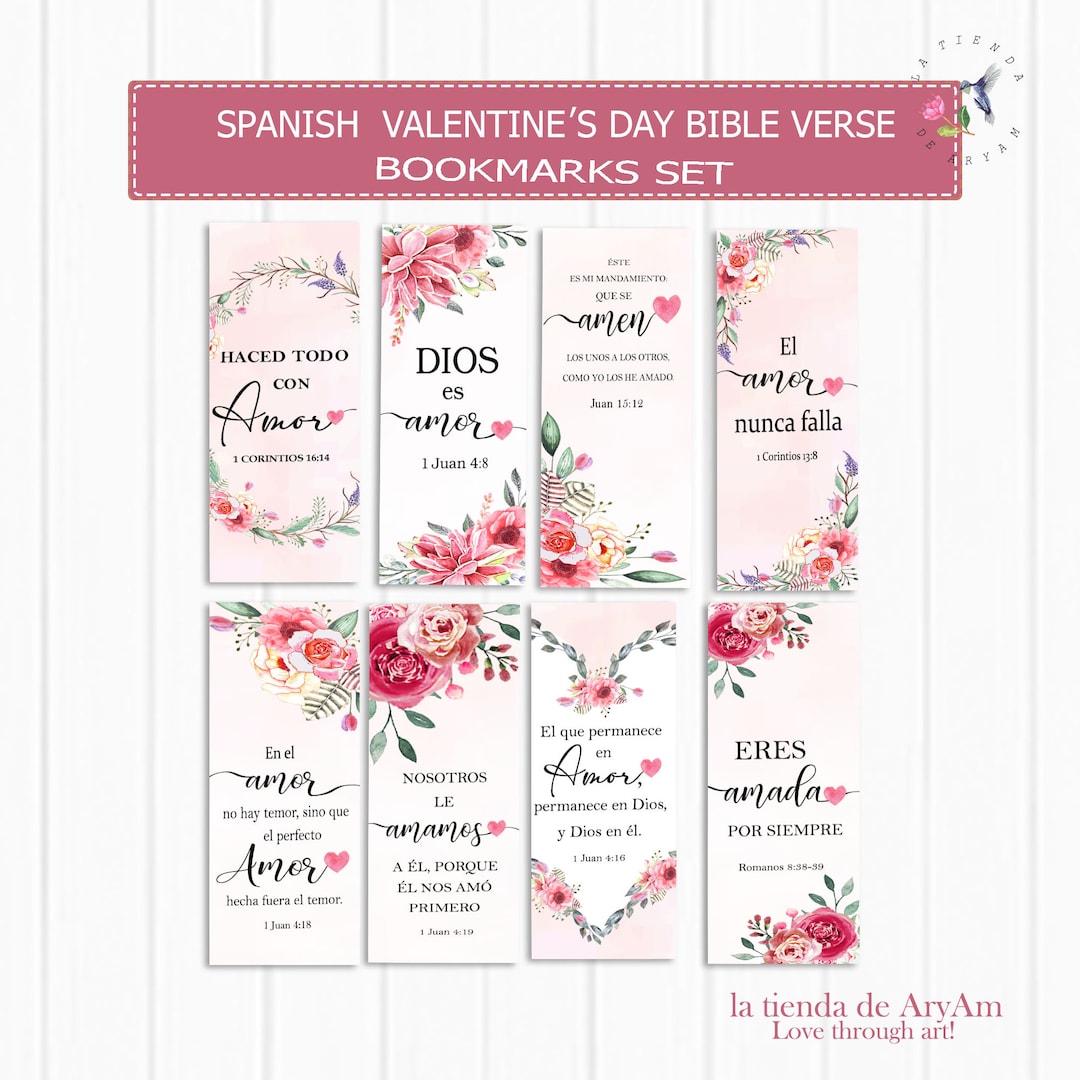 Spanish Bible Verse Bookmarks, Spanish Bible Bookmarks, Spanish ...
