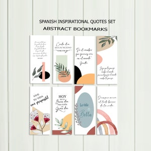 Spanish Quotes Bookmarks, Printable Set of 8, 7 X 2.5 Inches, Instant ...
