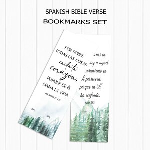 Spanish Bible Bookmarks, Printable Set of 8, 7 X 2.5 Inches, Bookmarks ...