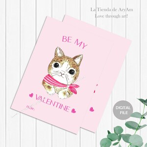 Kid Valentines Day Cards Printable Cute Animal Valentines | Etsy