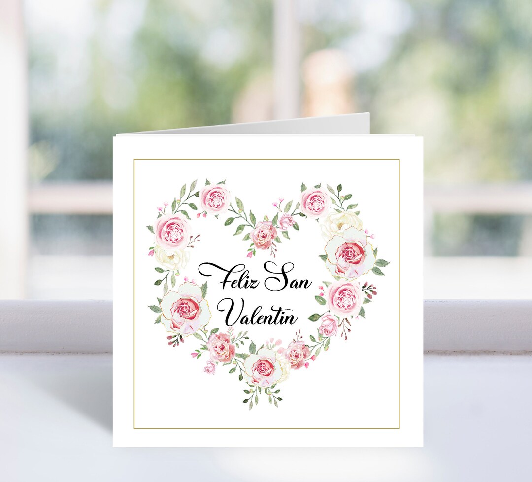 Feliz San Valentin Printable Card Spanish Valentine's - Etsy