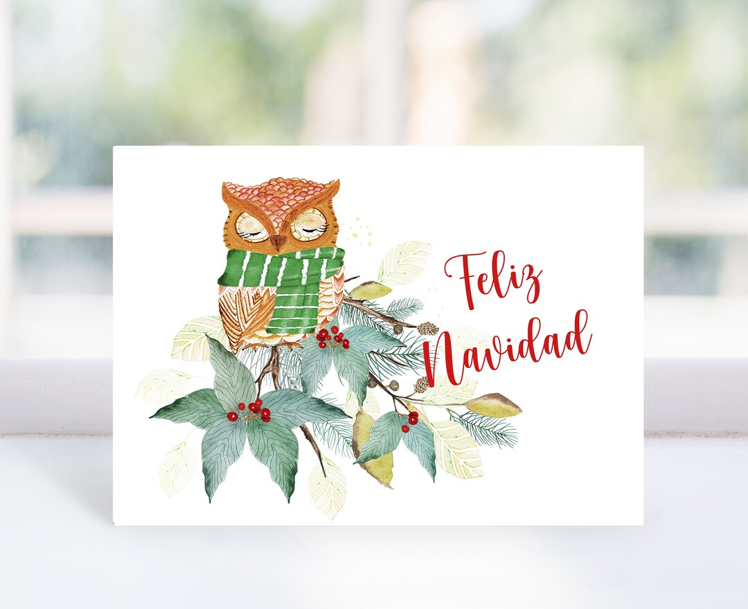 Feliz Navidad Christmas Card, Spanish Christmas Card Printable, Feliz ...