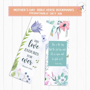 Printable Bible Verse Bookmarks, Mother's Day Bible Verses Bookmarks ...