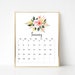 Printable Watercolor Calendar 2024, Floral Bouquets Watercolor Calendar ...