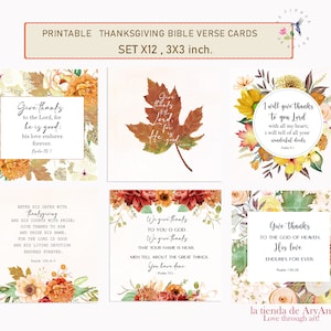 Printable Thanksgiving Bible Verse Cards, Thanksgiving Scripture Cards ...