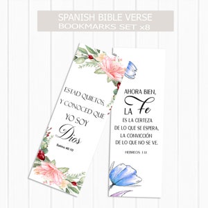 Spanish Bible Bookmarks, Printable Set of 8, 7 X 2.5 Inches, Instant ...