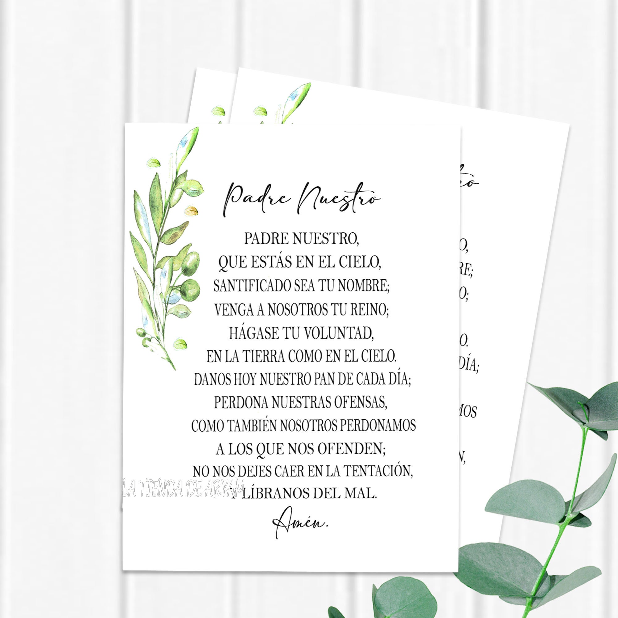 Padre Nuestro Spanish the Lord's Prayer Oración Del | Etsy Canada