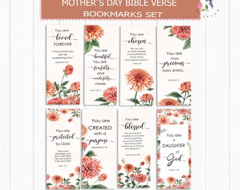 Mother's Day Bible Verses Bookmarks Christian Mother Day Bible ...