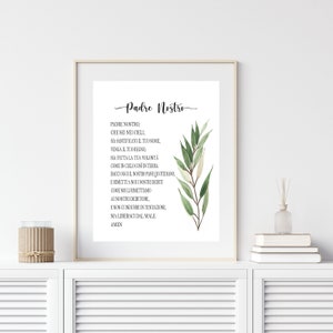 Padre Nostro, Italian the Lord's Prayer ,preghiera Padre Nostro ...