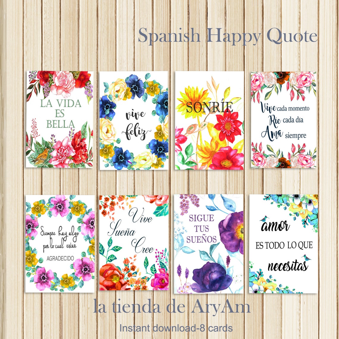 Spanish Quote Tags Collage Sheet Quote Prints - Etsy