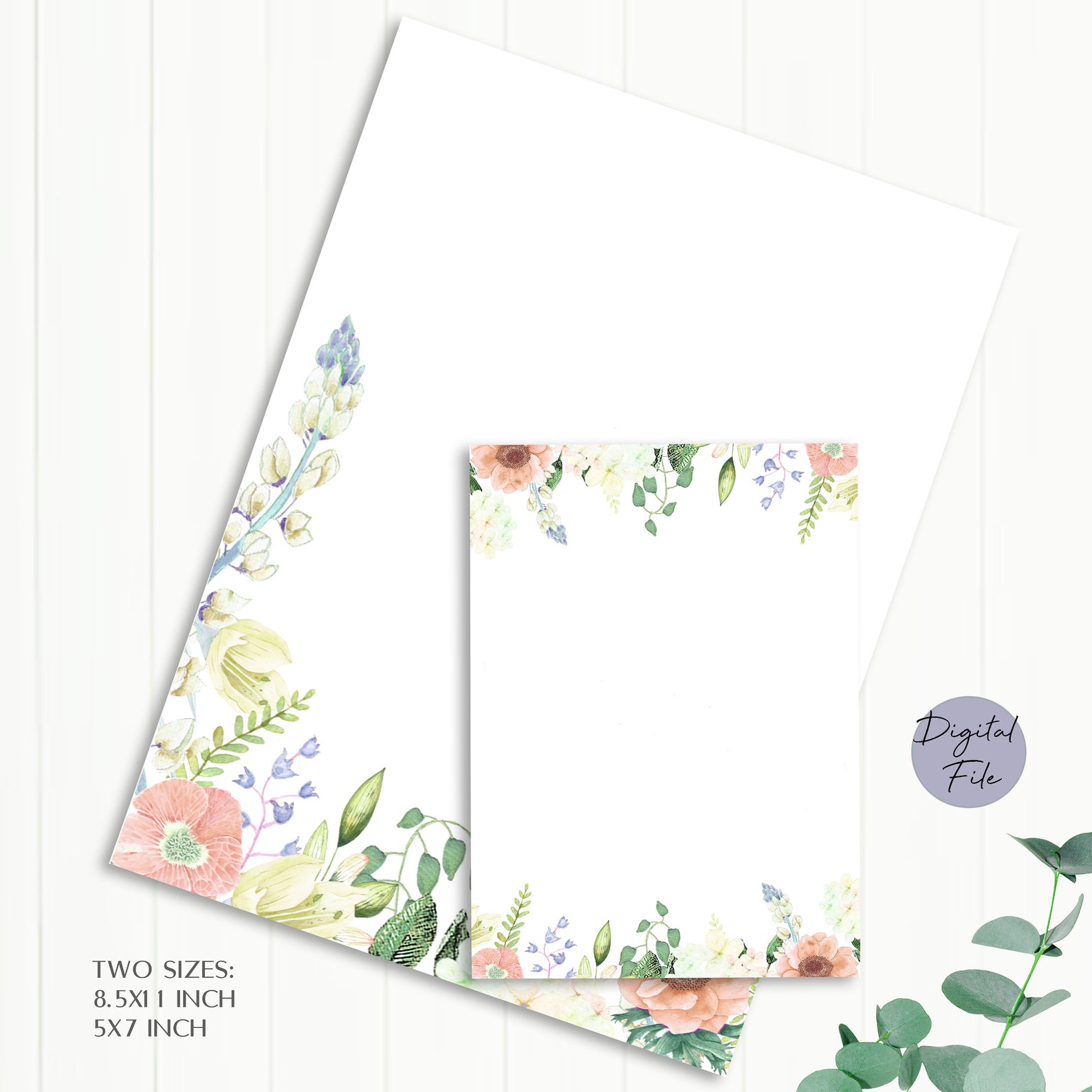 Printable Spring Notepad Spring Stationery Set Floral - Etsy