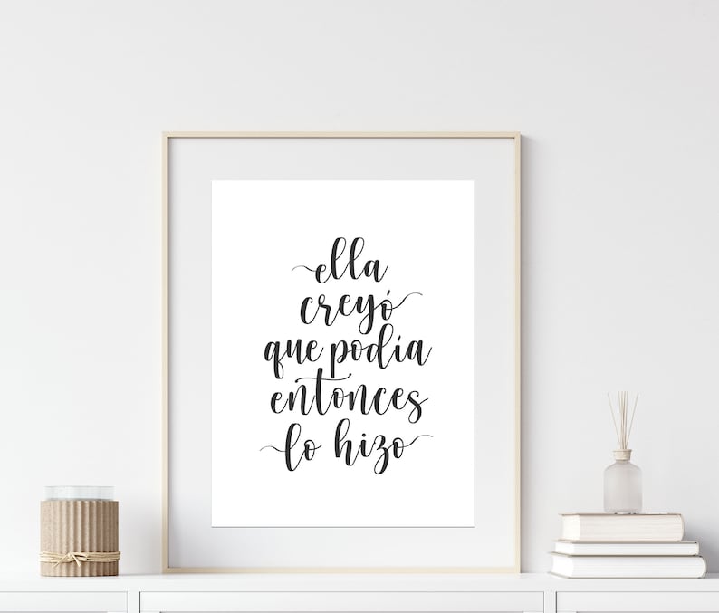 Ella Creyó Que Podía Entonces Lo Hizo Spanish Encouragement - Etsy