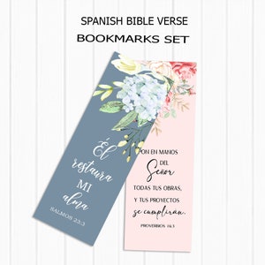 Spanish Bible Bookmarks, Printable Set of 8, 7 X 2.5 Inches, Bookmarks ...