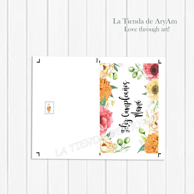 Feliz Cumpleaños Printable Birthday Card for Mom in Spanish - Etsy