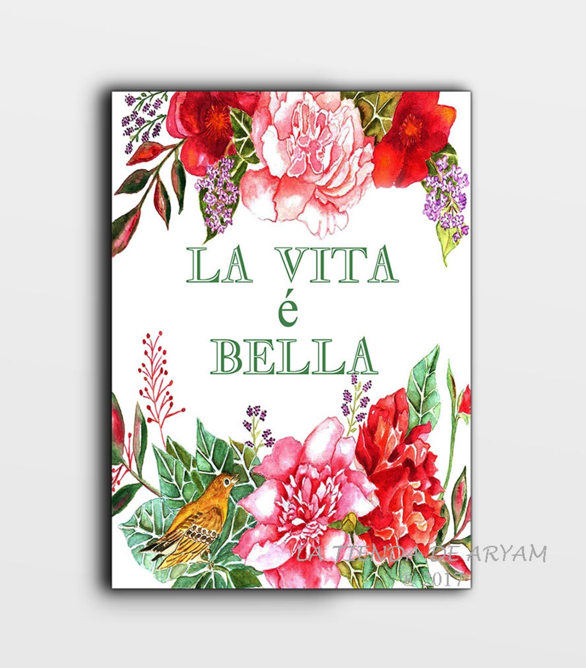 La Vita é Bella Italian Quote Printable Inspiring Print - Etsy