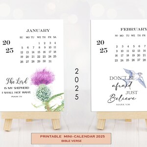 Bible Verse Calendar Desk Calendar 2025 Calendar Printable Monthly ...