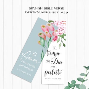 Spanish Bible Bookmarks, Printable Bookmarks Set of 8, 7 X 2.5 Inches ...