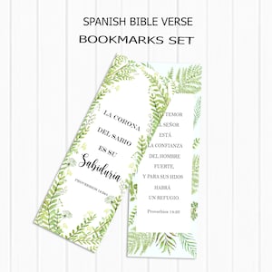 Spanish Bible Bookmarks, Printable Set of 8, 7 X 2.5 Inches, Bookmarks ...