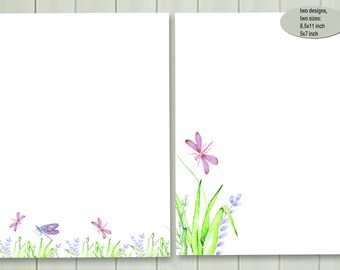 Stationery Writing Paper Printables Letter Paper 5x7 | Etsy