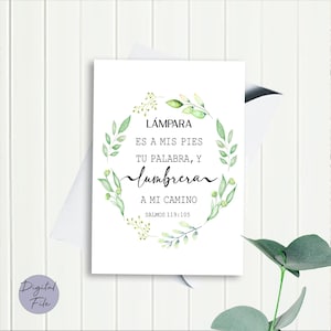 Salmos 119:105, Lampara es a mis pies tu palabra, Verso de la Biblia en español, Verso de la ...