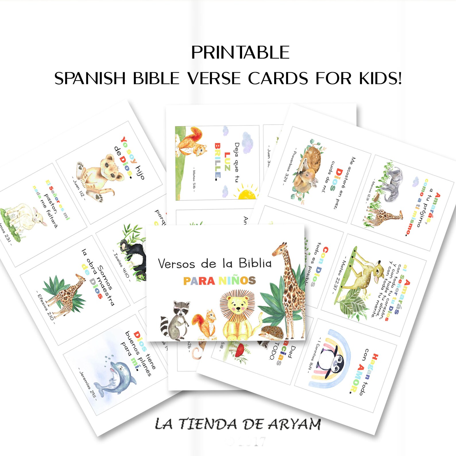Spanish Bible Verse Notes for Kids Spanish Scripture Cards - Etsy
