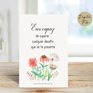 Printable Spanish Inspirational Cards, Printable Spanish Motivational ...