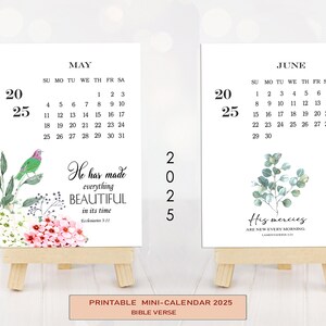 Bible Verse Calendar Desk Calendar 2025 Calendar Printable Monthly ...