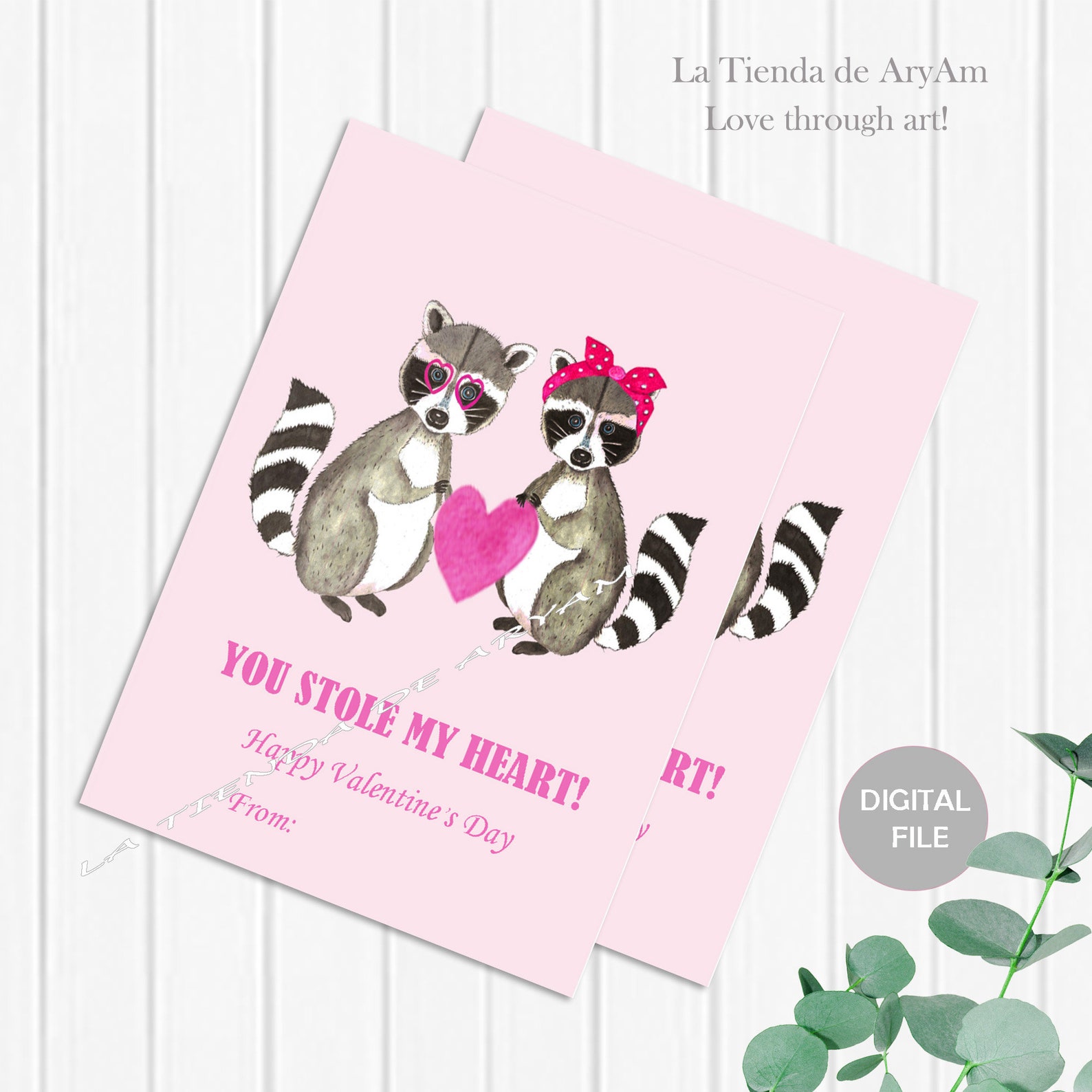 Kid Valentines Day Cards Printable Cute Animal Valentines | Etsy