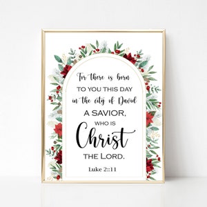 Printable Christmas Bible Verse Set, Set X8 Christmas Bible Vers ...