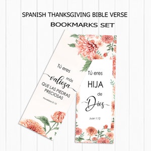 Spanish Bible Bookmarks, Spanish Christian Gifts for Women , Instant ...