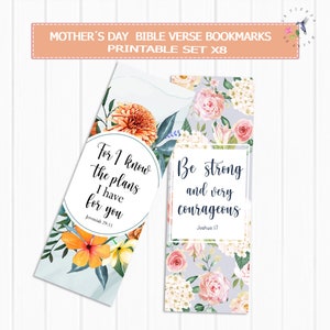 Printable Bible Verse Bookmarks, Mother's Day Bible Verses Bookmarks ...