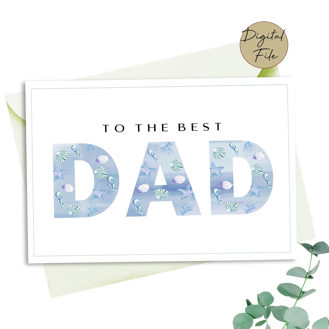 Printable Father's Day Card, Printable, Fathers Day Card, Happy Father ...