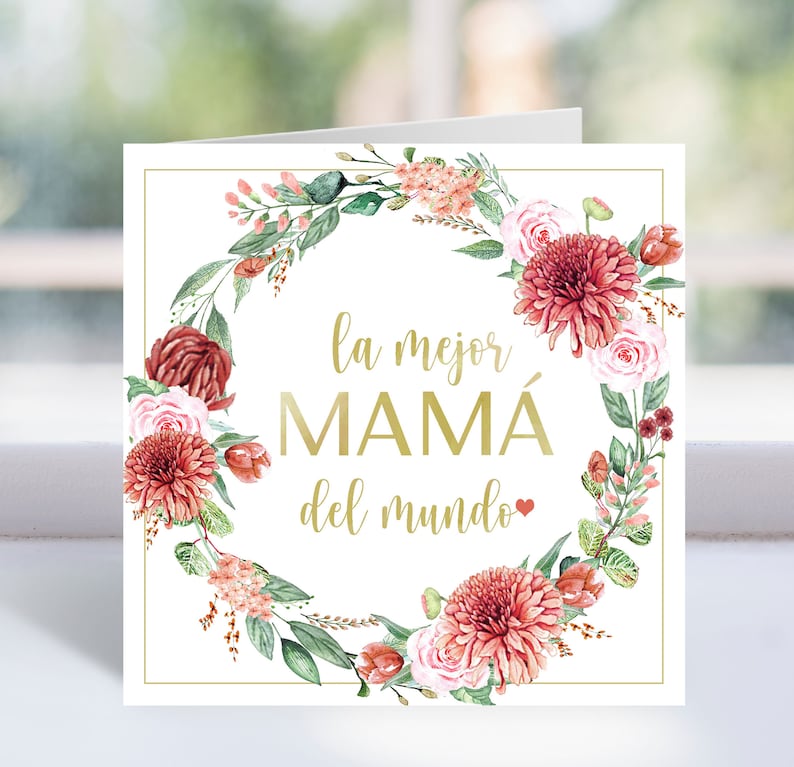 PRINTABLE Spanish Card for Mom Spanish Mother's Day Card - Etsy