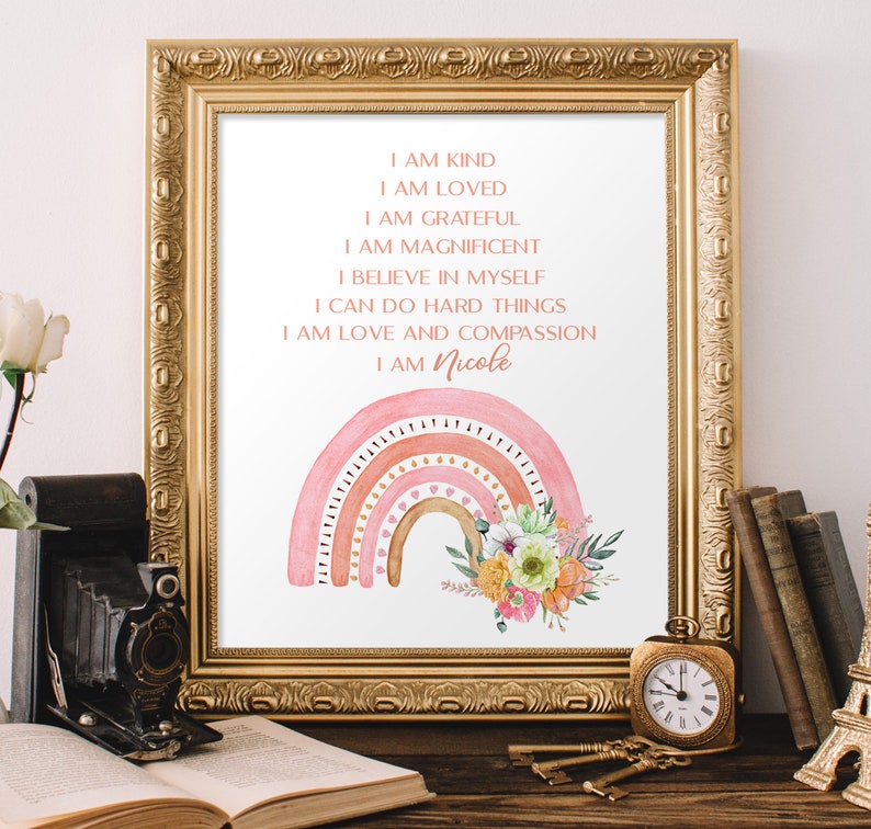 Affirmations Wall Art Affirmations for Kids Custom - Etsy