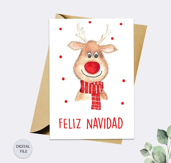 Postales De Navidad En Espanol Spanish Text Feliz Navidad. Christmas