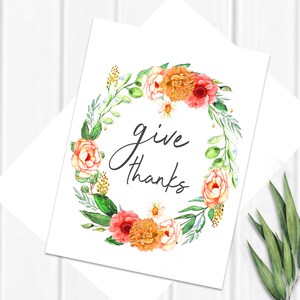 Thanksgiving Printable, Give Thanks Sign, Give Thanks Printable ...