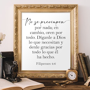 Spanish Bible Verse, Spanish Philippians 4:6, No Se Preocupen Por Nada ...