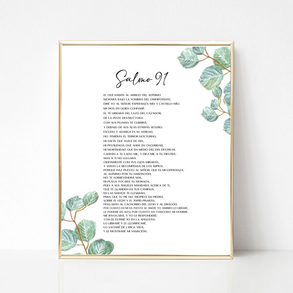 Psalm 91 Spanish - Etsy