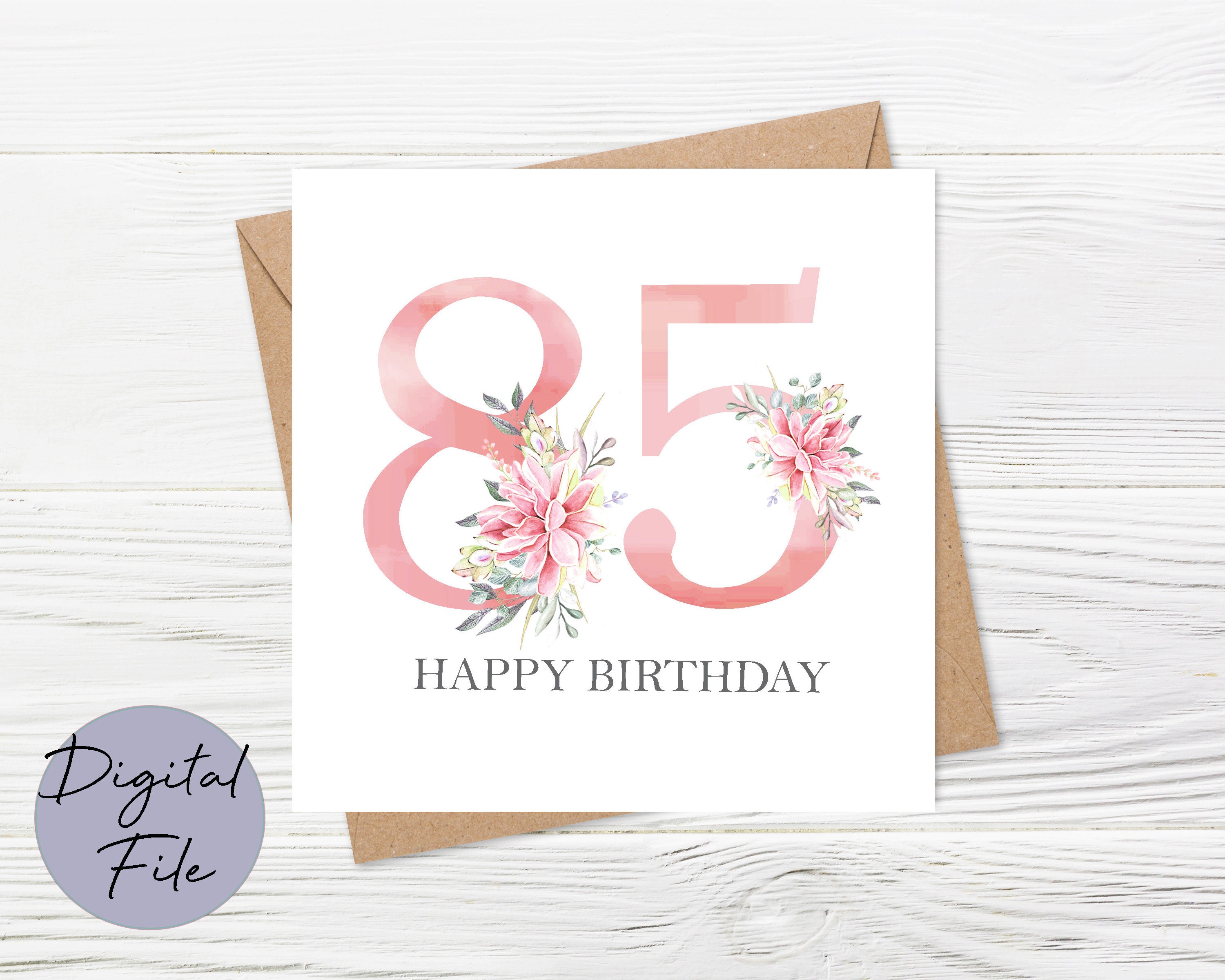 85th Birthday Card PRINTABLE 85th Birthday Card Printable - Etsy Canada