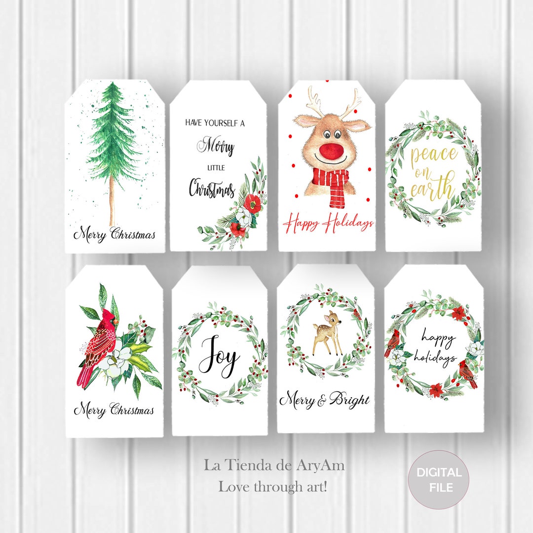 Christmas Gift Tags, Christmas Tags, To/from Christmas Tags, Christmas ...