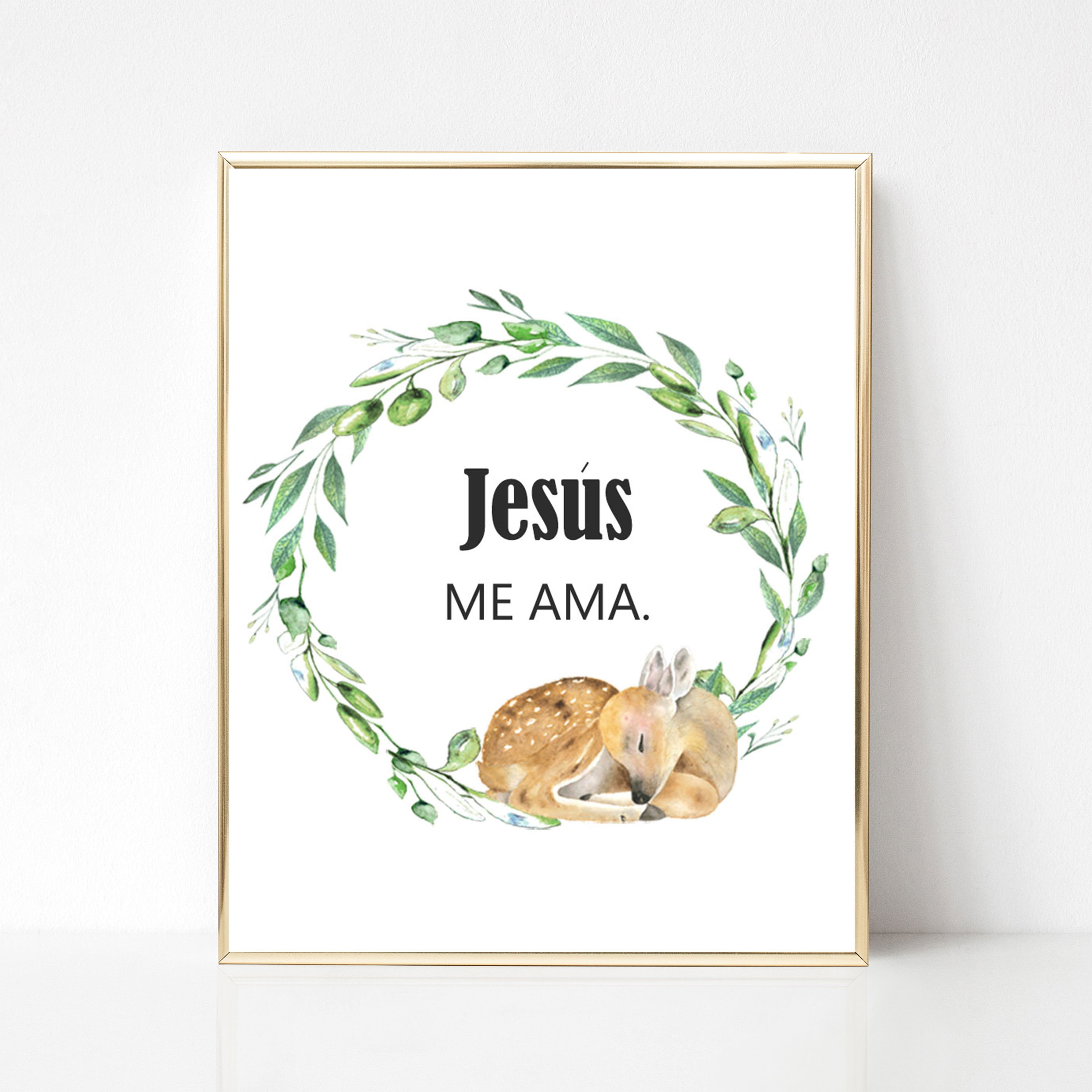 Spanish Jesus Loves Me Wall Art Christian Nursery Decor - Etsy