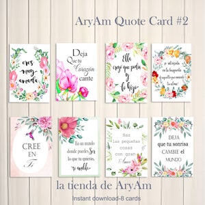 Spanish Quote Tags Encouragement Cards Spanish Teenagers - Etsy