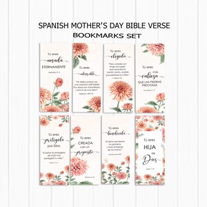 Spanish Bible Bookmarks, Spanish Christian Gifts for Women , Instant ...