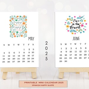 Printable 2025 Quote Calendar, Quote Desk Calendar, Monthly Calendar ...