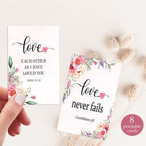 Valentine's Day Printable Cards, Love Scripture Cards, God's Love Cards ...