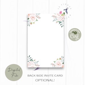 Spanish Birthday Invitation, Pink Flowers Spanish Invitation, Any Age ...