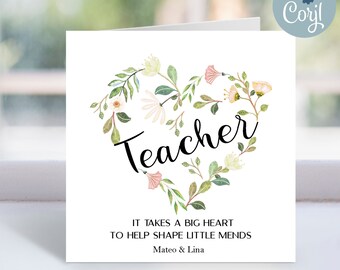 It Take a Big Heart to Help Shape Little Minds Teacher - Etsy