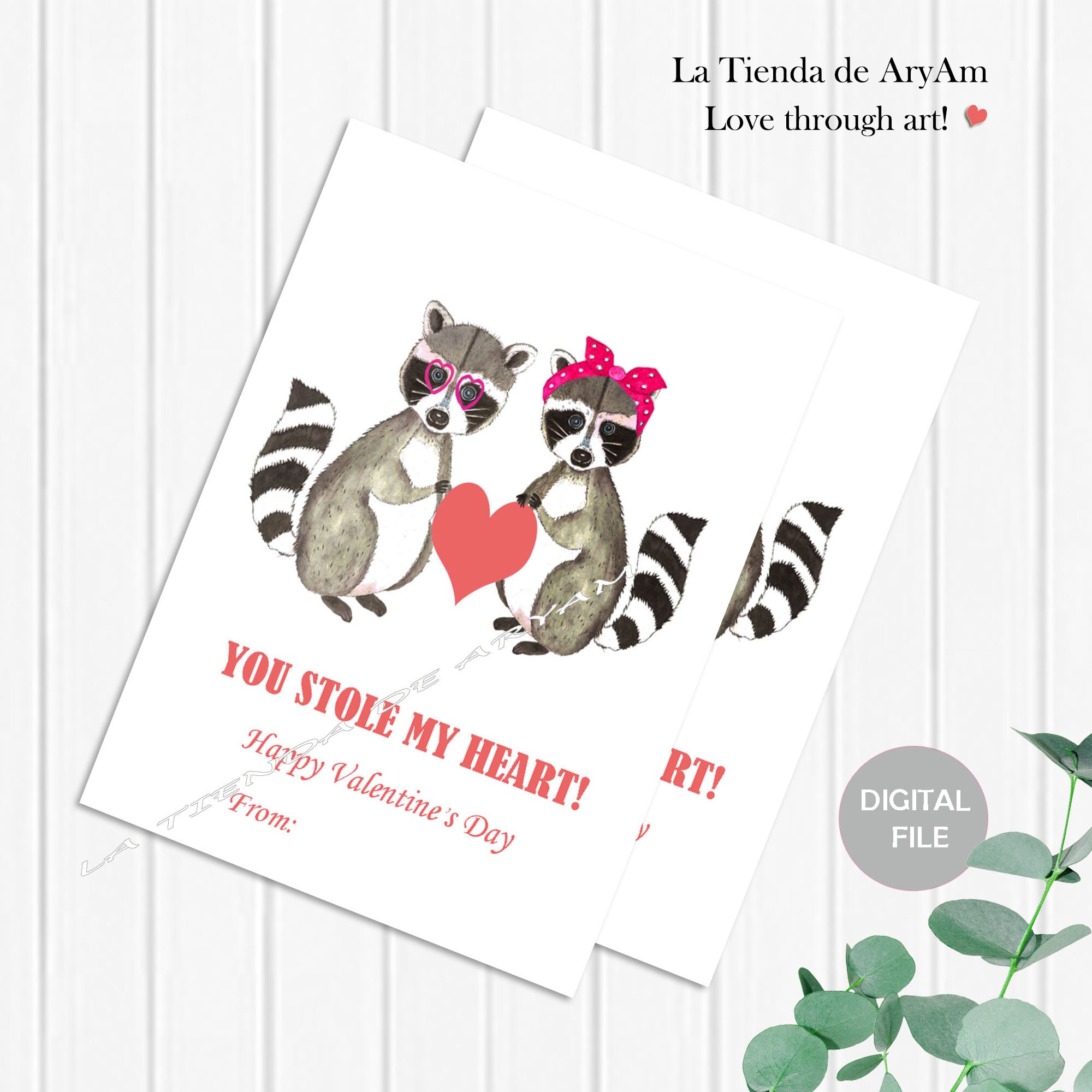 Kid Valentines Day Cards Printable Cute Animal Valentines - Etsy