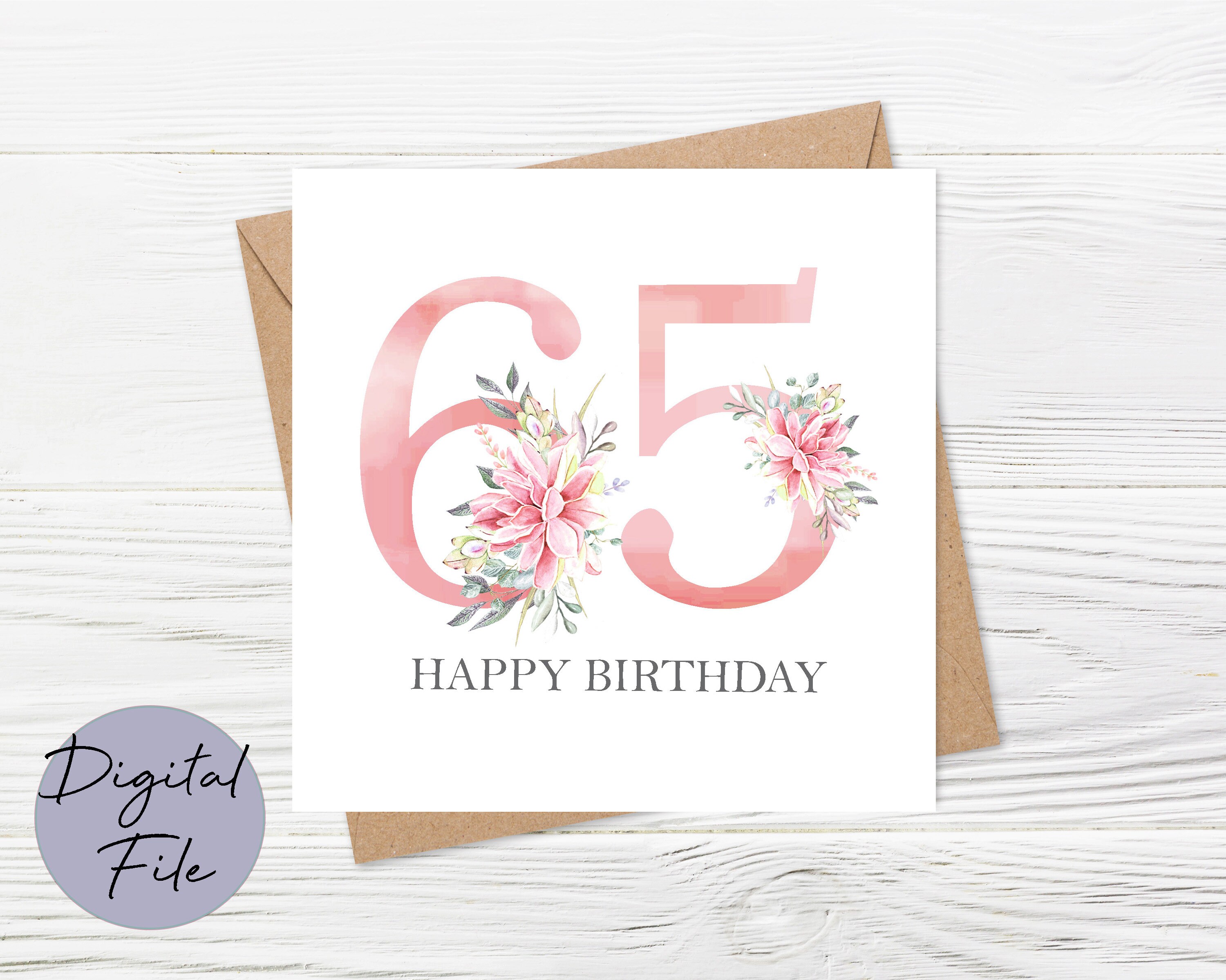 65th Birthday Card PRINTABLE 65th Birthday Card Printable - Etsy Canada